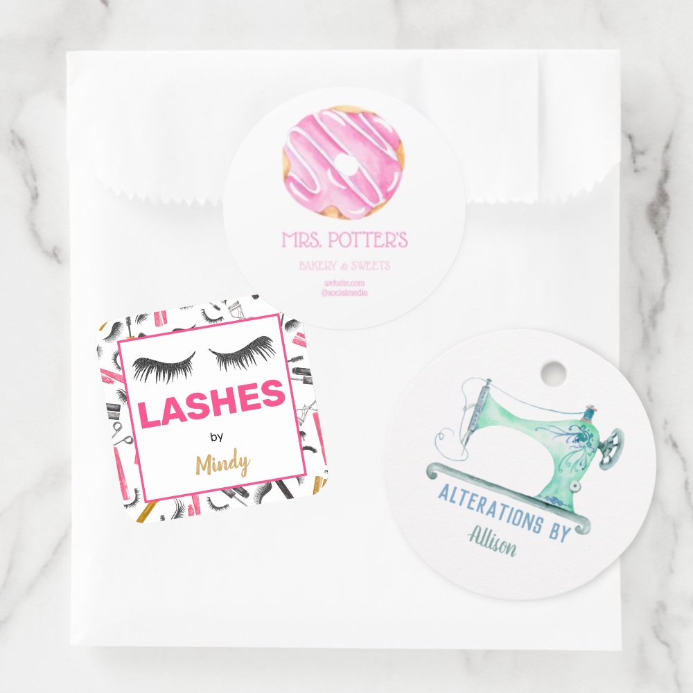 Stickers and Labels - Pretty Business Cards